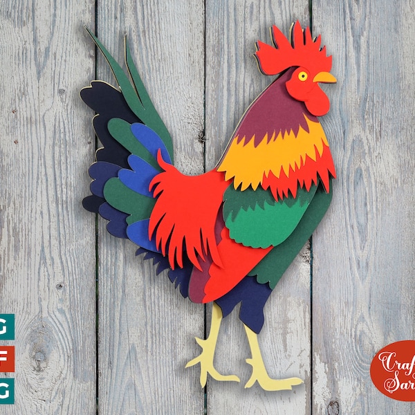 Rooster Svg - Etsy