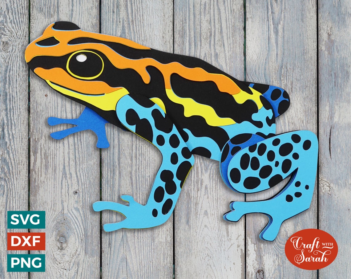 Poison Dart Frog SVG | Layered Poison Dart Frog Cutting File - Etsy