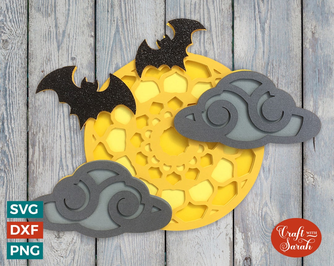 Halloween Moon SVG | Mandala Moon Cutting File - Etsy