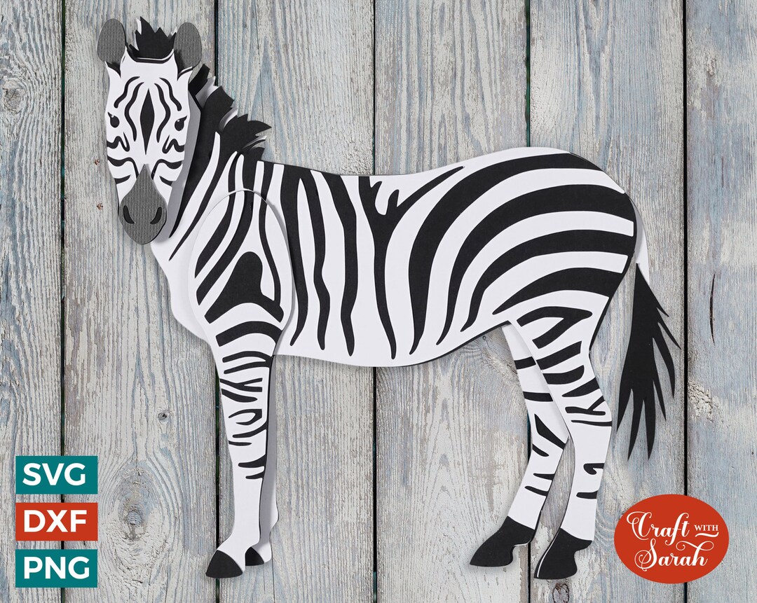 Zebra SVG | Layered Zebra Cutting File - Etsy
