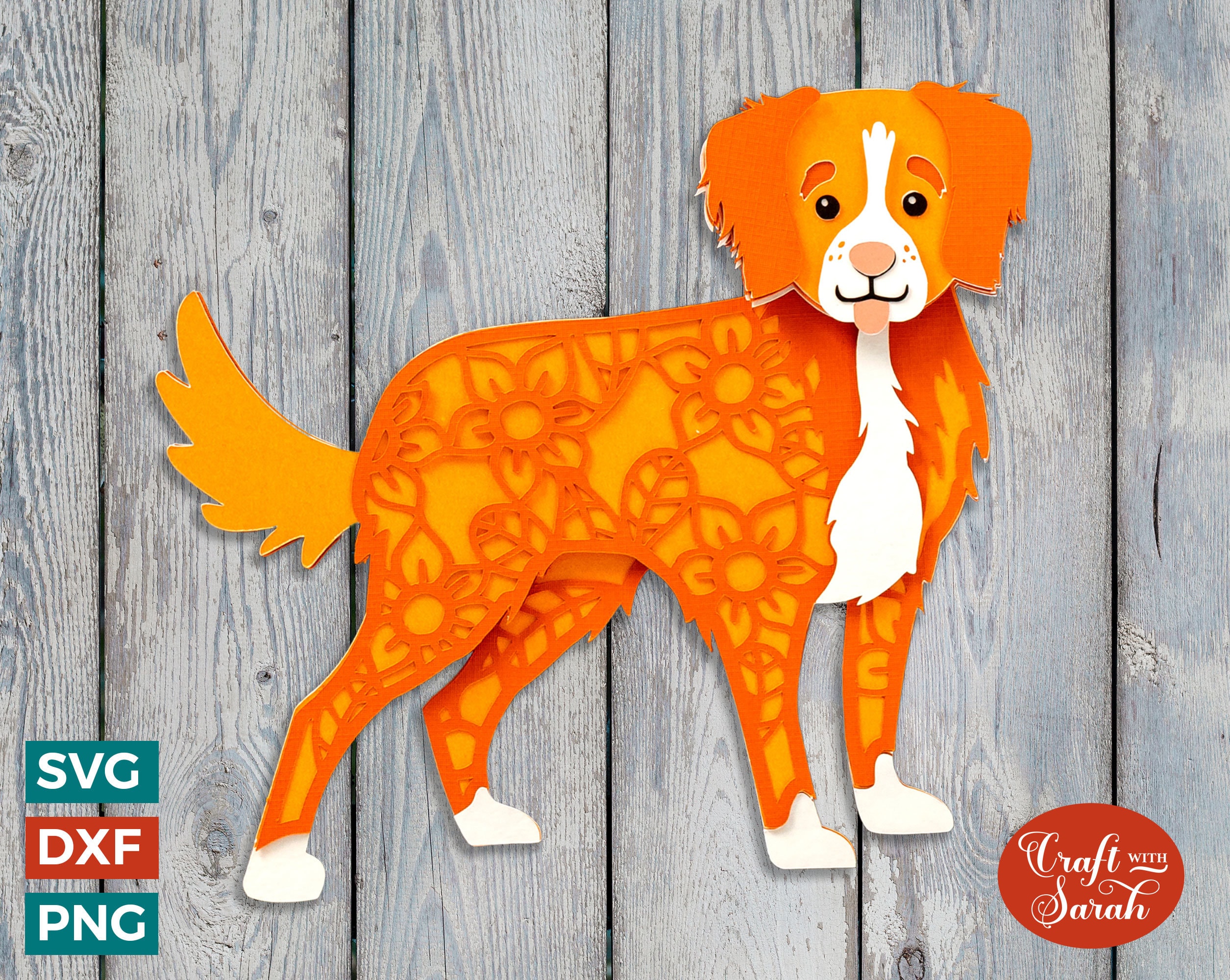 Toller Retriever SVG Layered Nova Scotia Duck Tolling - Etsy UK