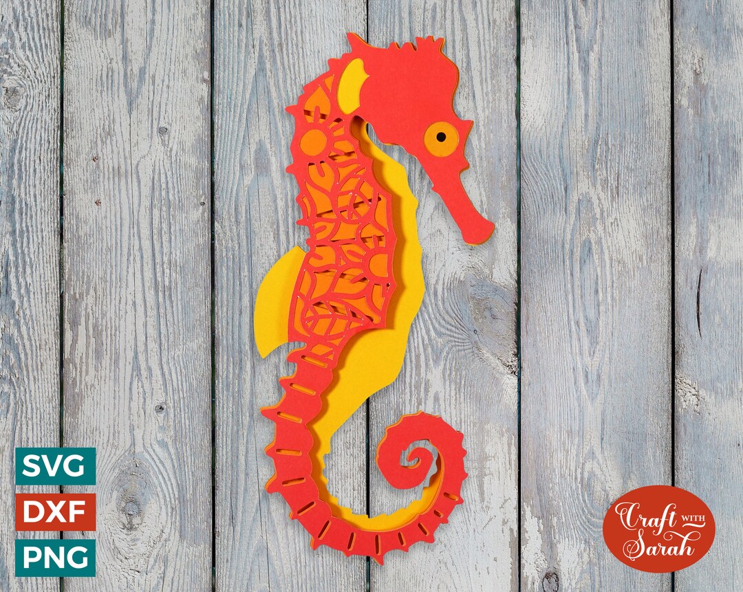 Seahorse SVG | Layered Seahorse Cutting File - Etsy