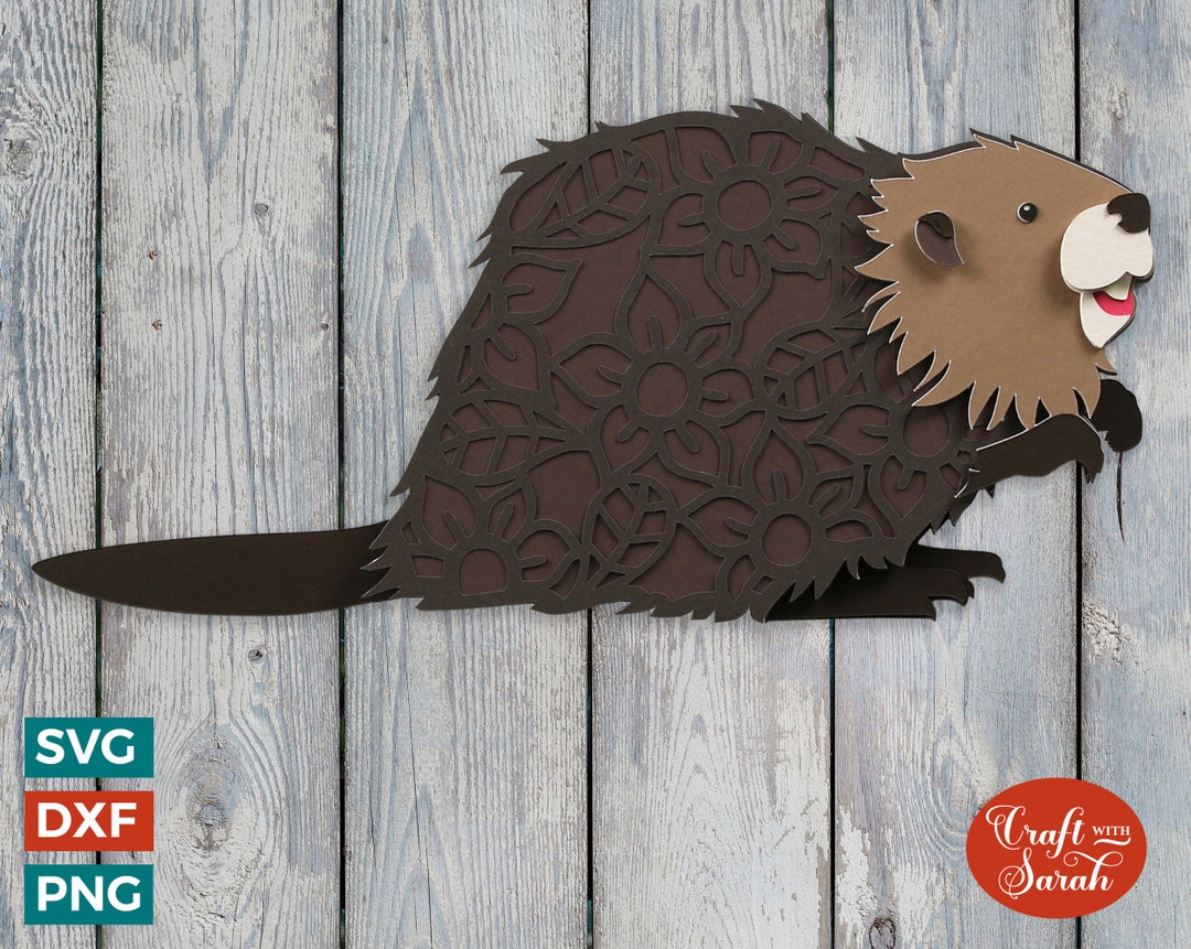 Beaver SVG | Layered Woodland Beaver Cutting File - Etsy
