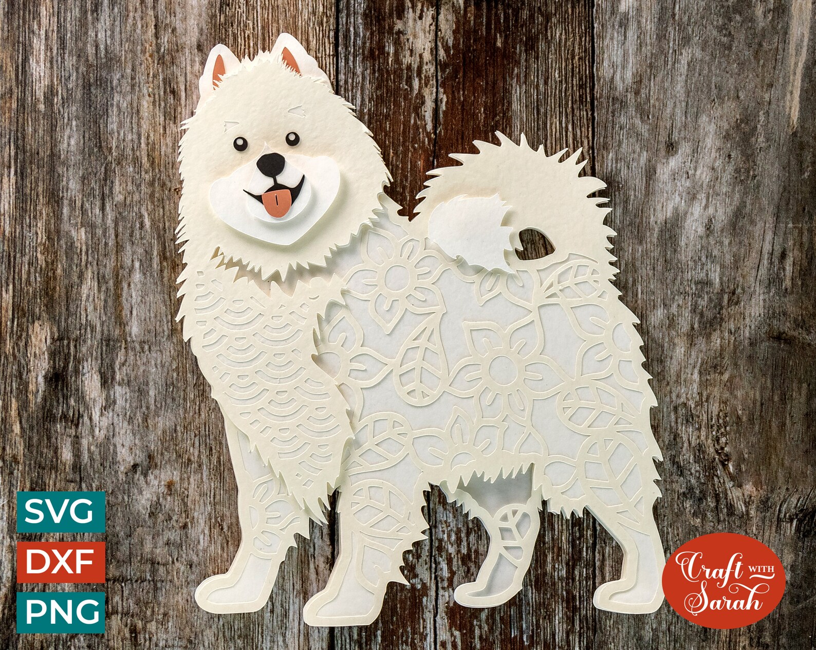 Samoyed SVG Layered Samoyed Dog Cutting File | Etsy