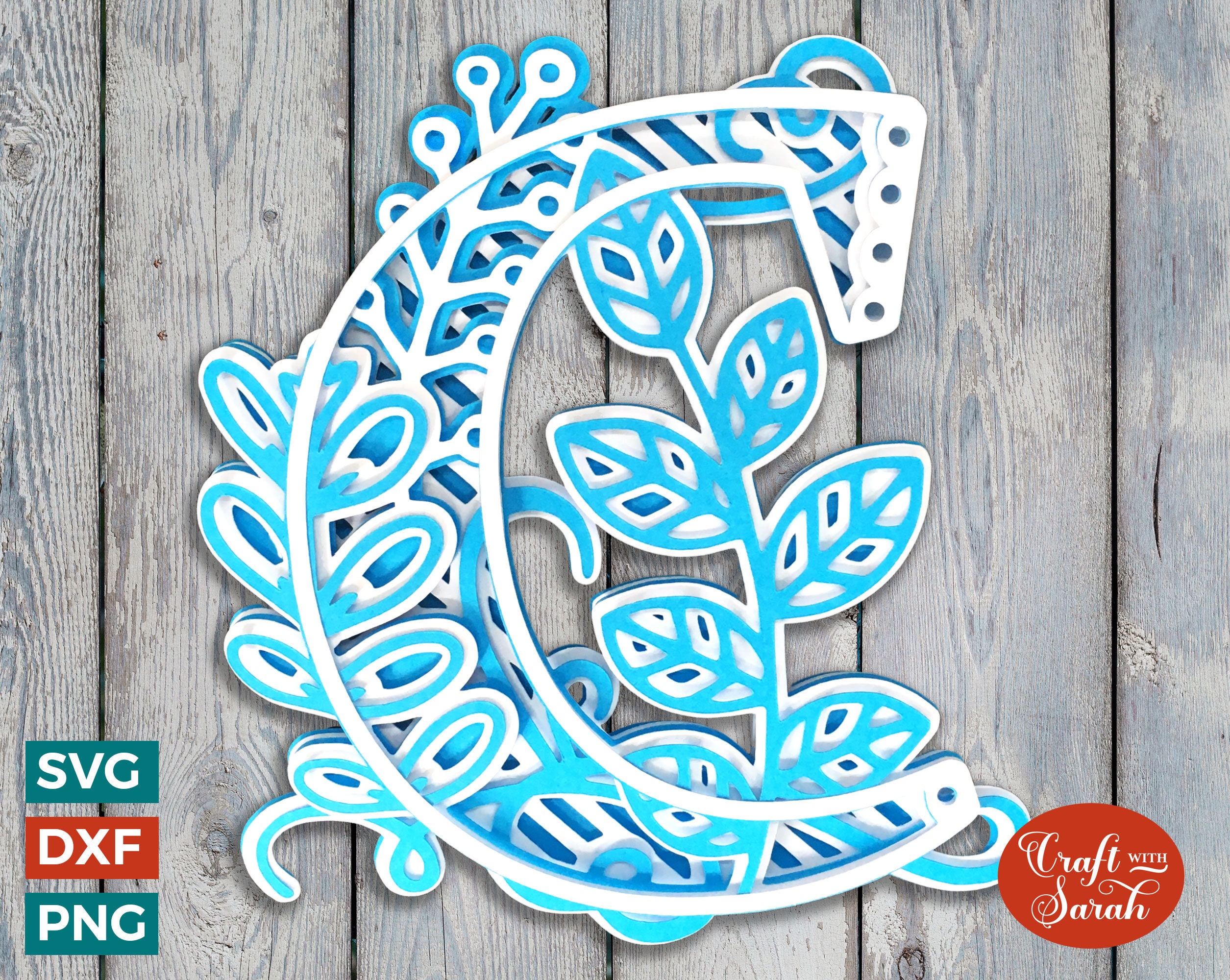 Letter C 3D Alphabet SVG for Cricut 3D SVG Letters C Monogram - Etsy