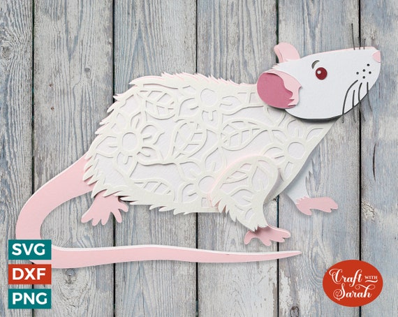 Rat SVG Layered Pet Rat Cutting File | Etsy Australia