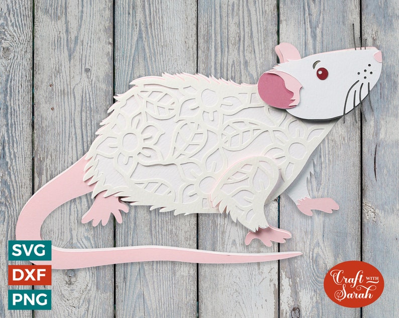 Rat SVG Layered Pet Rat Cutting File - Etsy