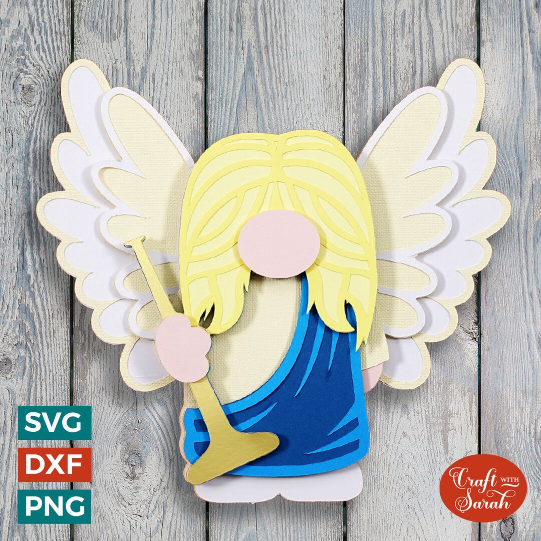 Angel Nativity Gnome SVG | Christmas Angelic Gonk Cut Files - Etsy