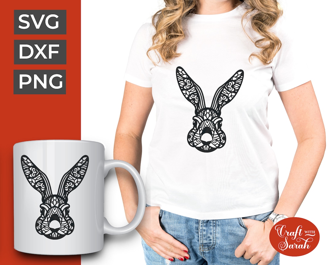 Mandala Rabbit Head SVG | Vinyl Rabbit - Etsy