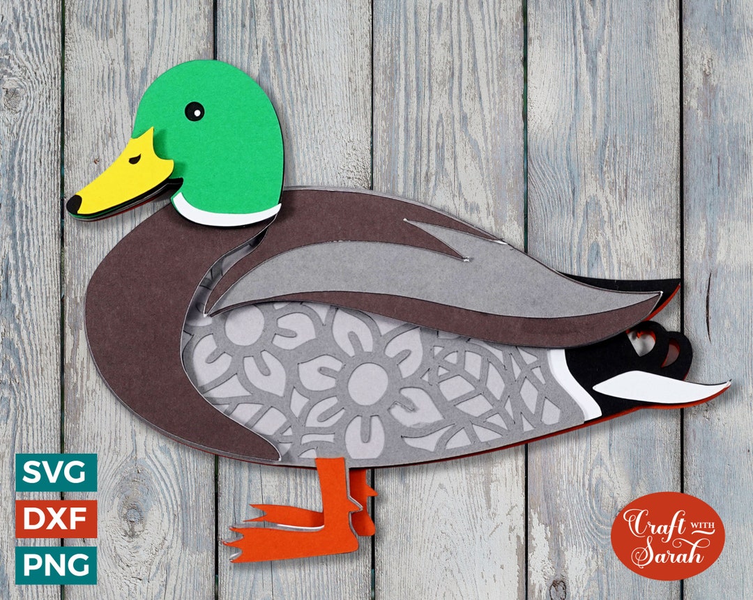 Duck SVG | Layered Mallard Duck Cutting File - Etsy