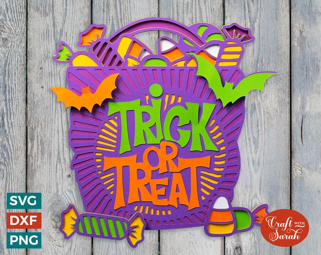 Trick or Treat Sweets SVG | 3D Halloween Candy SVG - Etsy