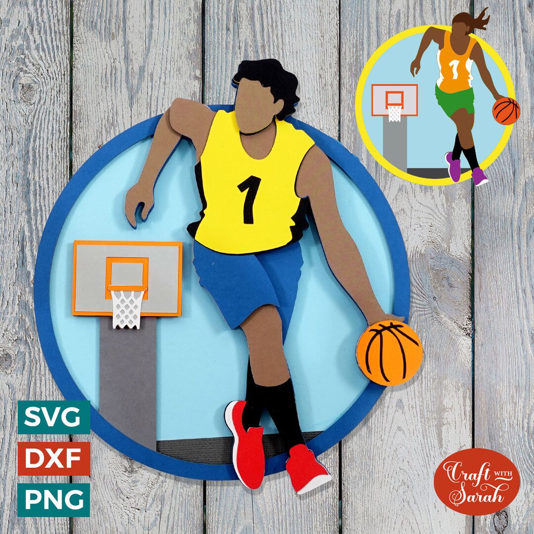 Basketball SVG | Male & Female Basketball Player Cut Files - Etsy
