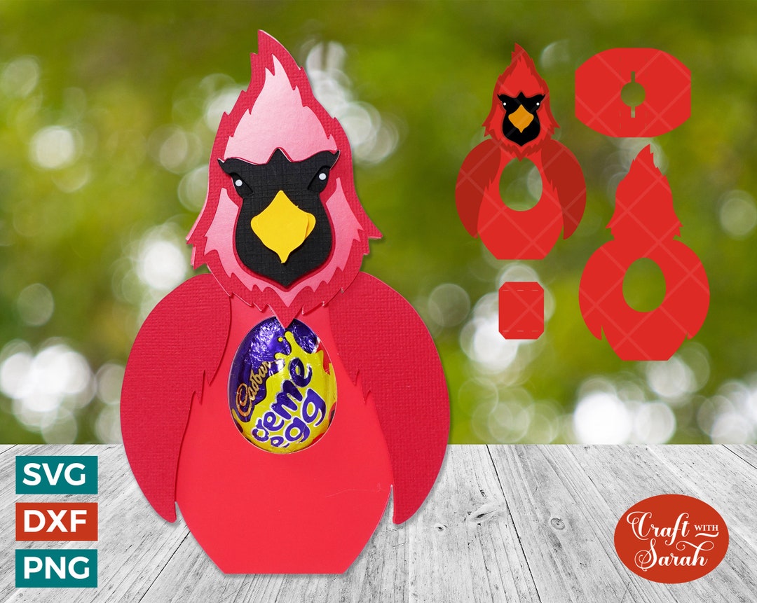 Cardinal Egg Holder SVG | Easter Cardinal Chocolate Egg Holder - Etsy