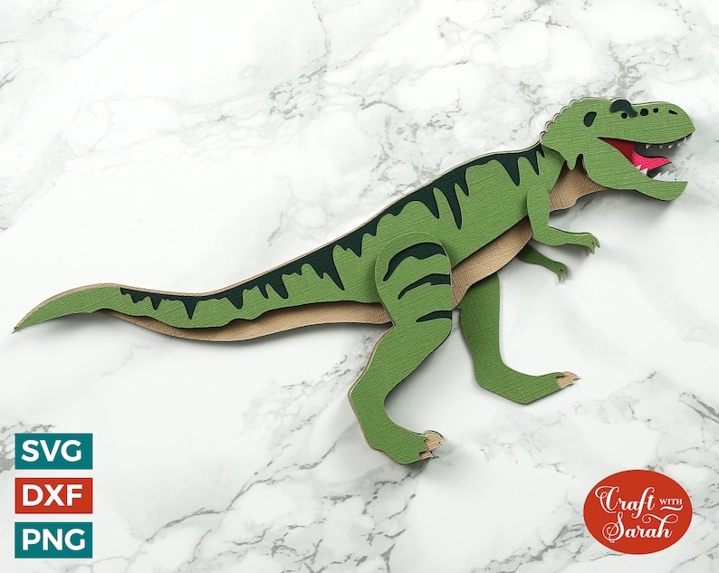 Tyrannosaurus Rex SVG Layered T-rex Dinosaur Cutting File | Etsy