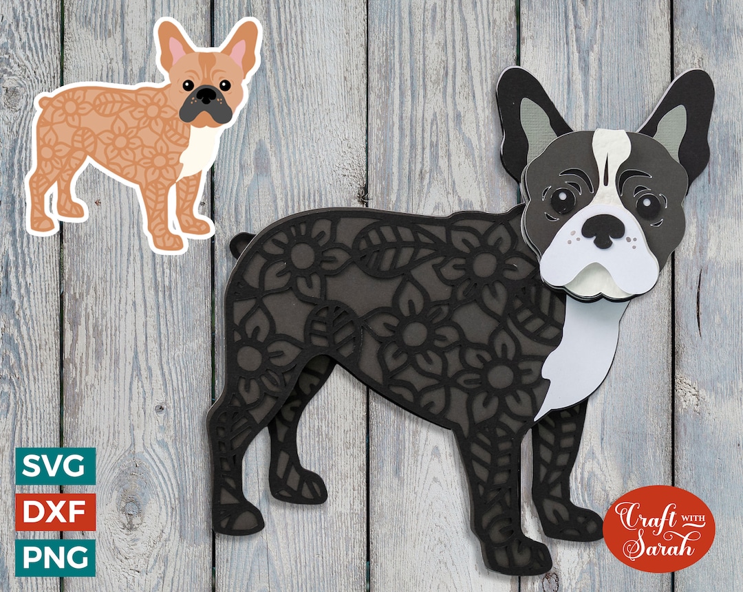 French Bulldog SVG | Layered Frenchie Cutting File - Etsy