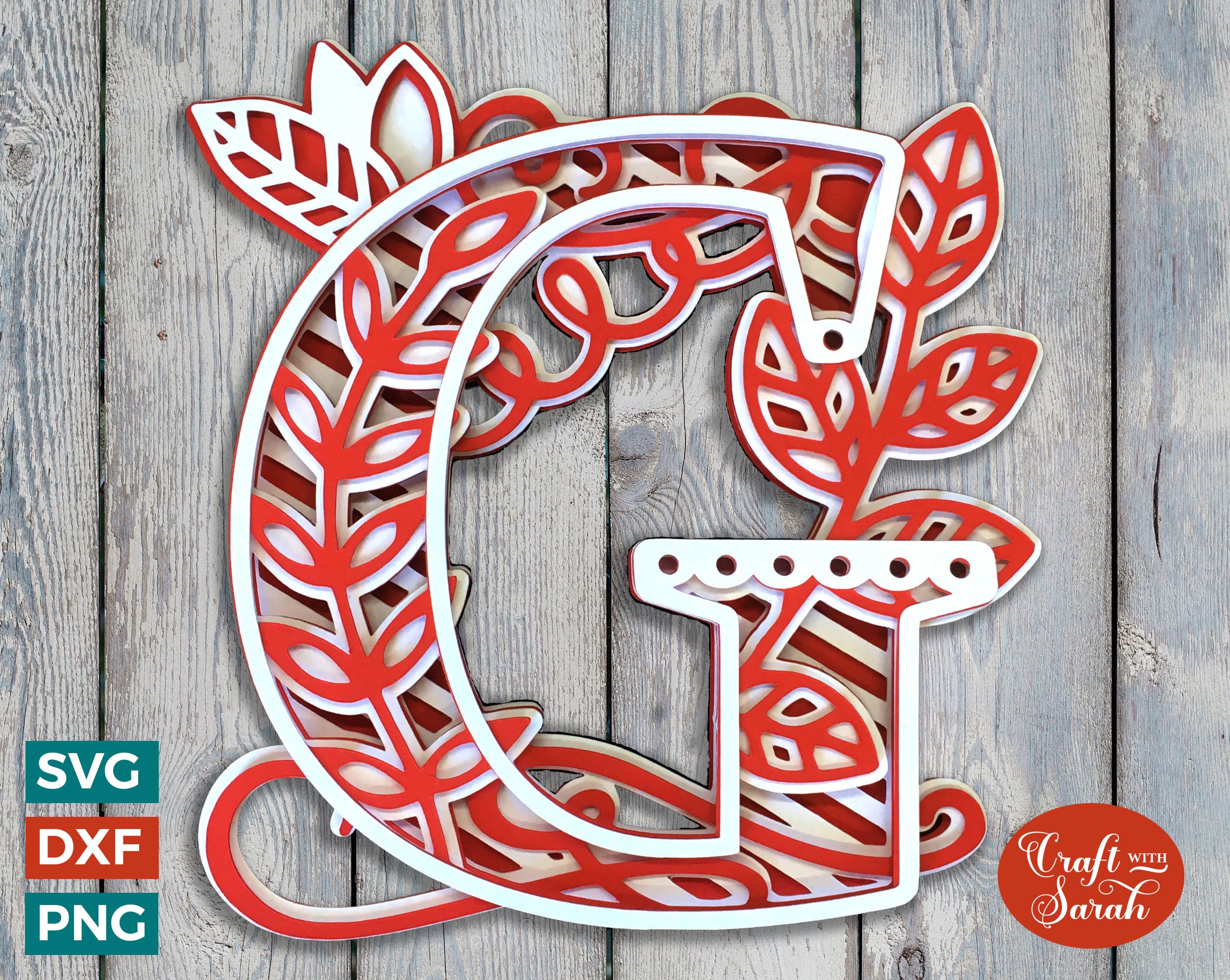 Letter G 3D Alphabet SVG for Cricut 3D SVG Letters G Monogram - Etsy