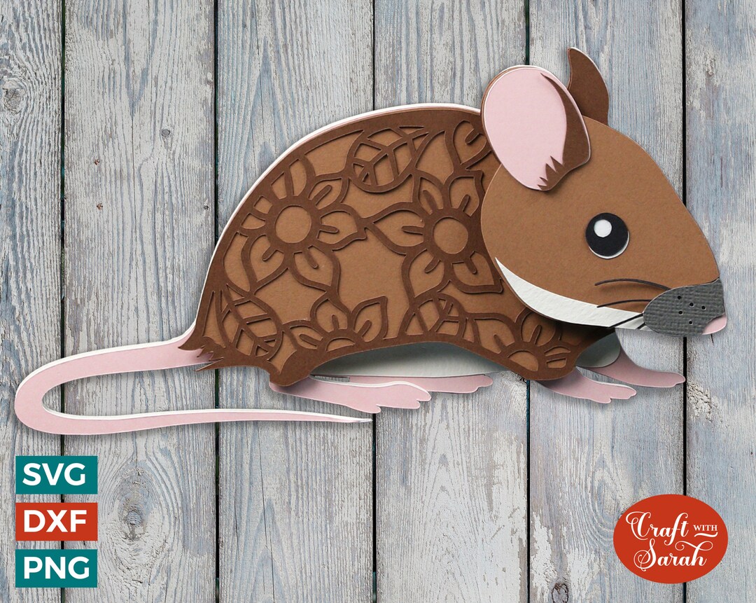 Mouse SVG | Layered Pet Mouse Cutting File - Etsy