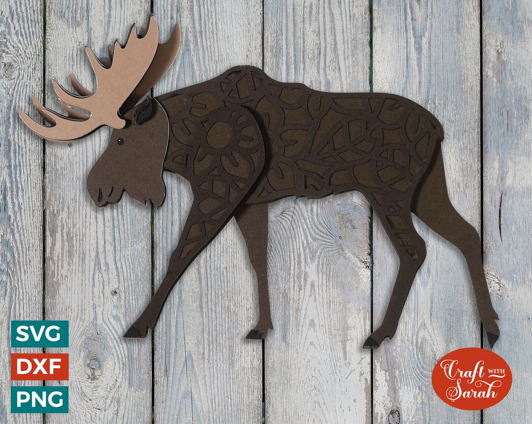 Moose SVG | Layered Moose Cutting File - Etsy