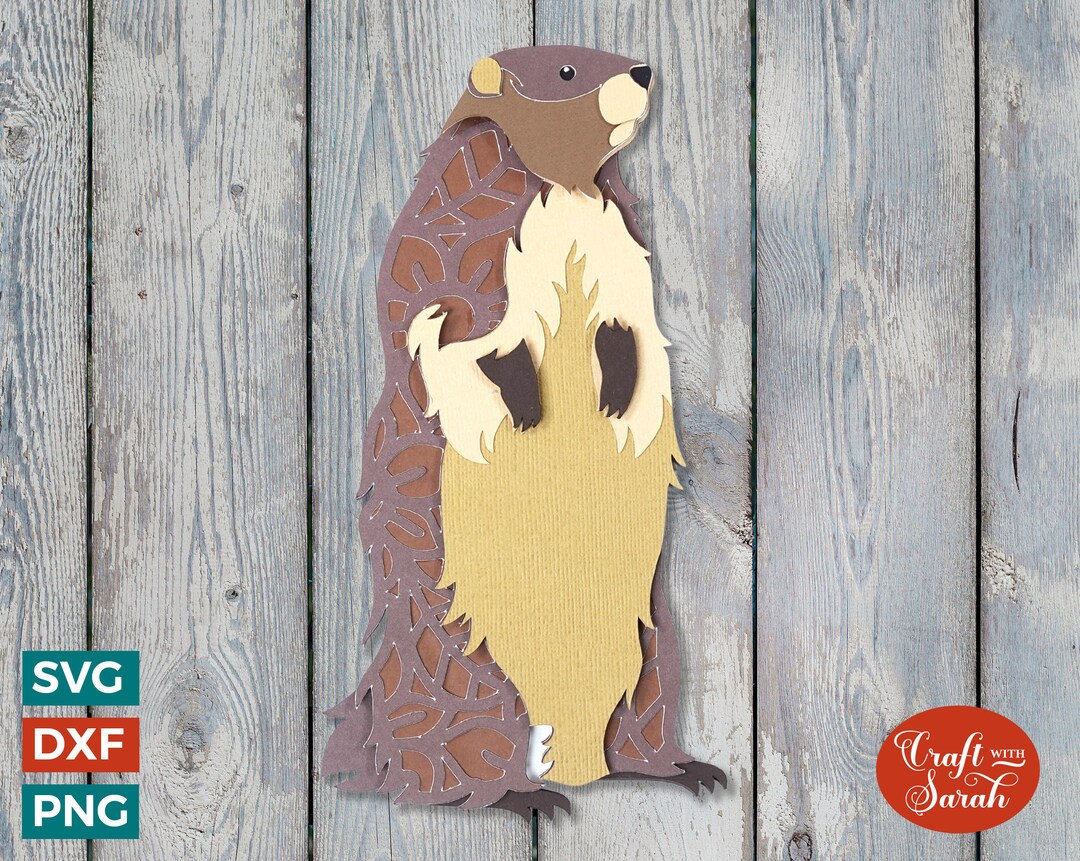 Groundhog SVG | 3D Layered Groundhog Rodent Cutting File - Etsy