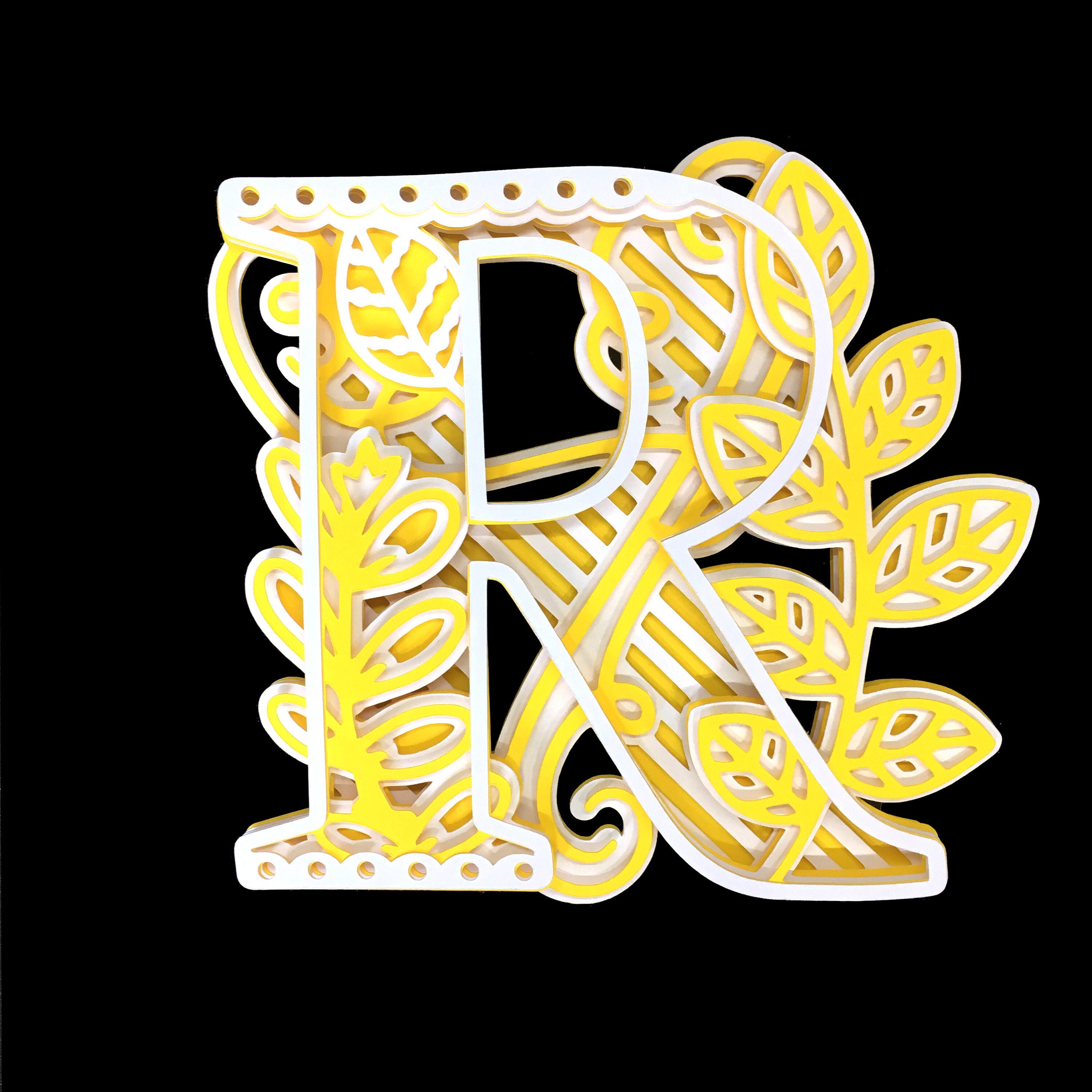 Letter R 3D Filigree Alphabet SVG for Cricut 3D SVG R - Etsy UK
