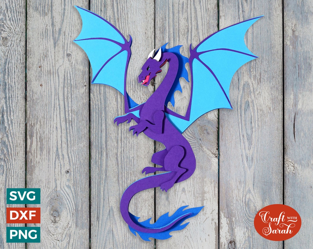 Dragon SVG | Layered Dragon Cutting File - Etsy