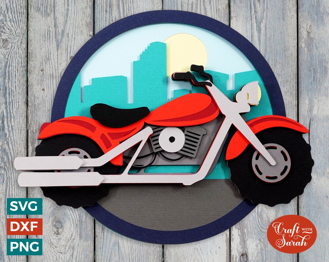 Motorbike SVG | Layered Biking Cut Files - Etsy