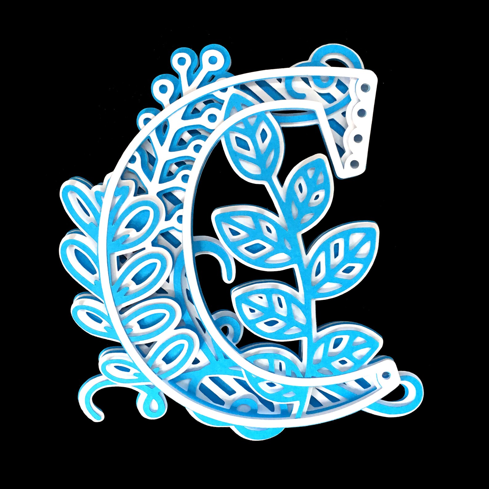 Letter C 3D Alphabet SVG for Cricut 3D SVG Letters C Monogram - Etsy