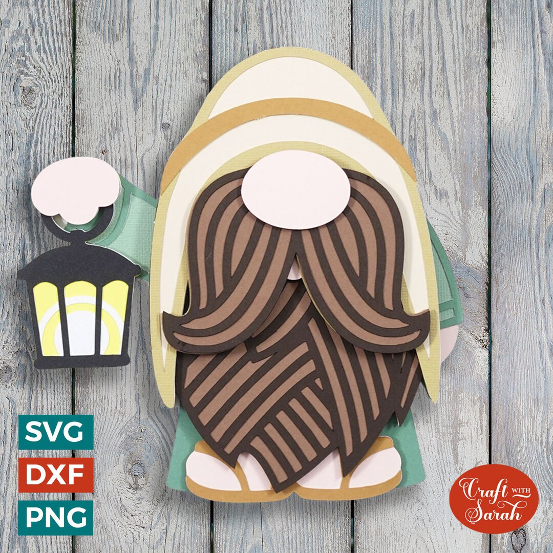 Joseph Nativity Gnome SVG | Christmas Joseph Gonk Cut Files - Etsy
