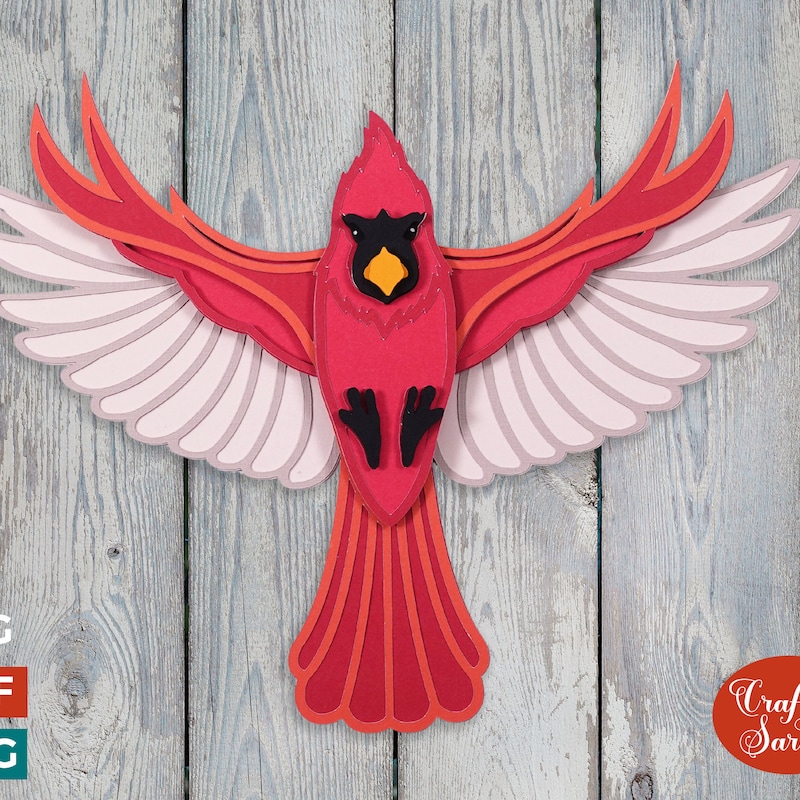 Cardinal in Flight - Etsy