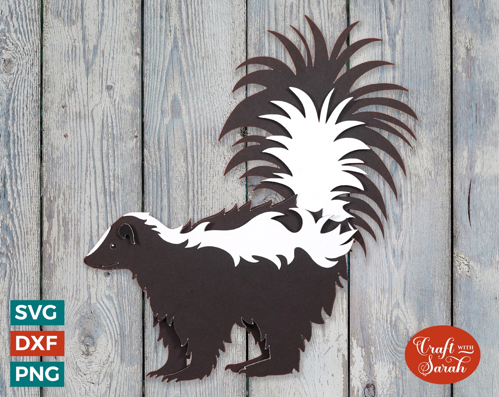 Skunk SVG | Layered Skunk Cutting File - Etsy