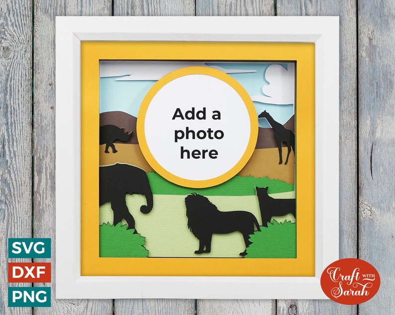 Safari Shadow Box SVG | Layered Safari Cut File - Etsy