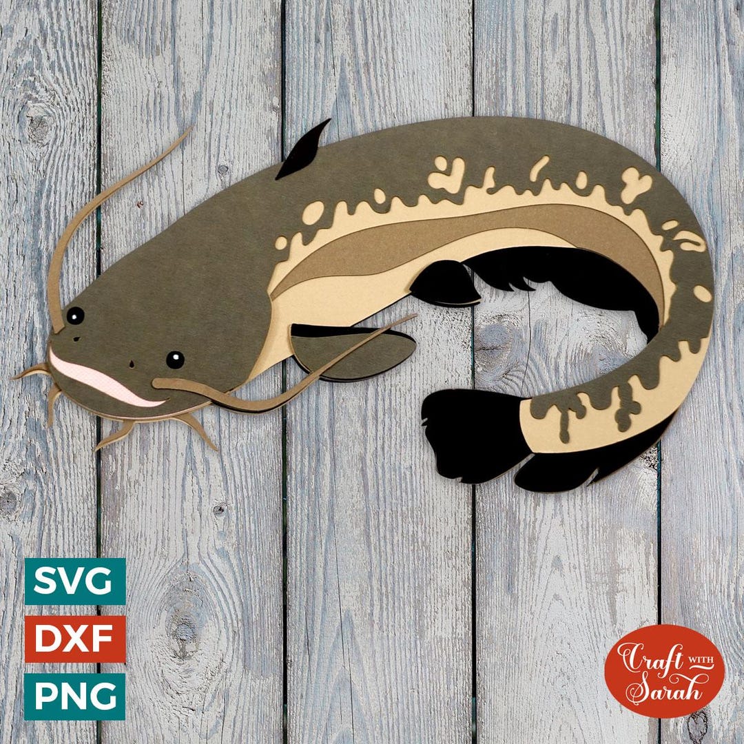 Catfish SVG | Layered Catfish Sea Creature Cut Files - Etsy
