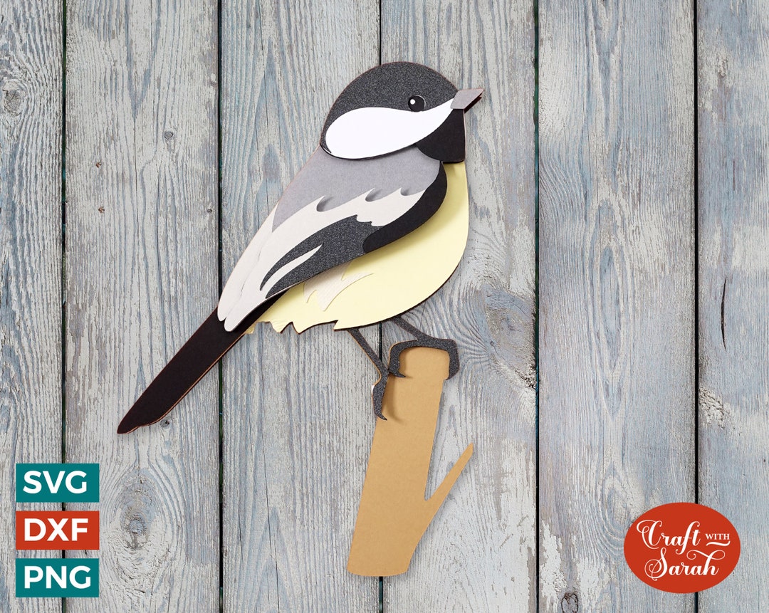 Chickadee SVG | 3D Layered Bird Cutting File - Etsy
