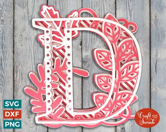 Letter D 3D Alphabet SVG for Cricut 3D SVG Letters D Monogram - Etsy
