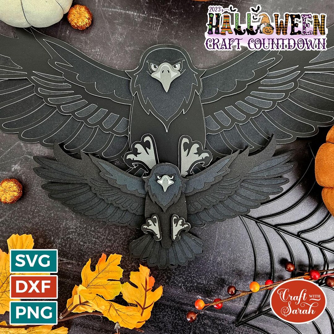 Raven in Flight SVG (including Giant Version) - Etsy