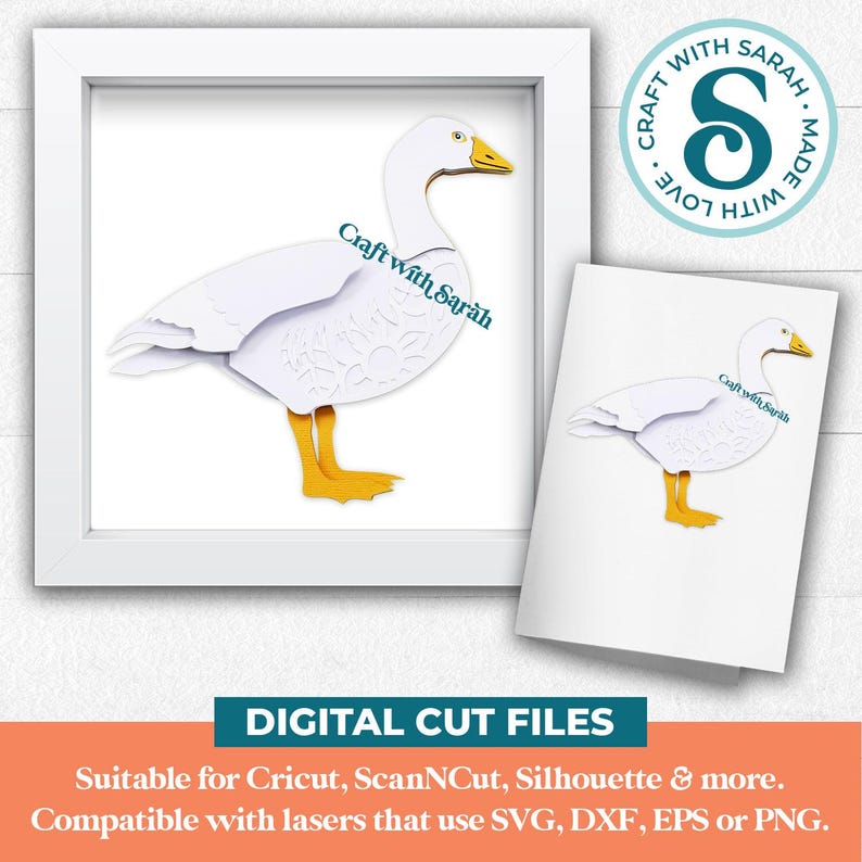 Goose SVG | Layered Bird Cutting File - Etsy