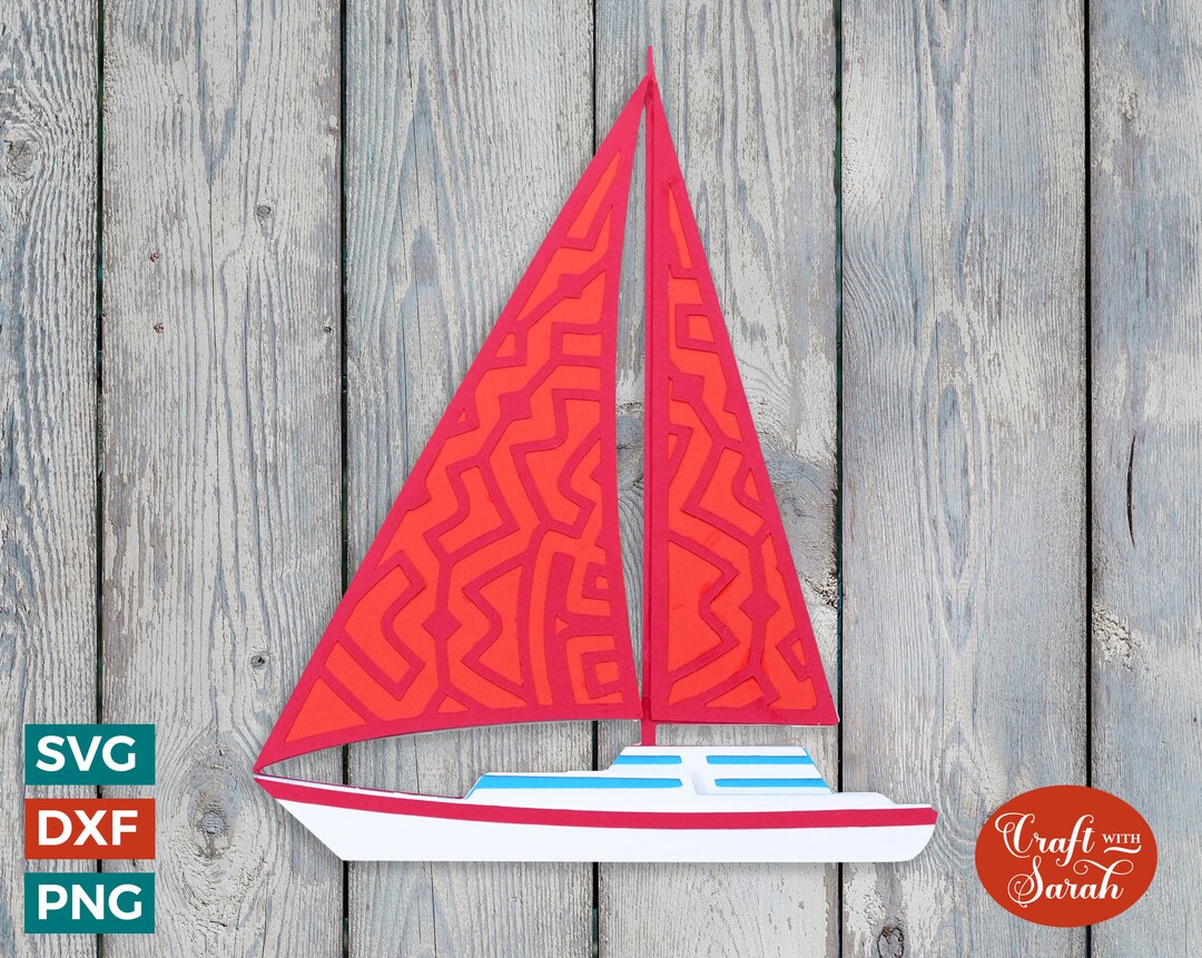 Sail Boat SVG | 3D Layered Sail Boat Cutting File - Etsy