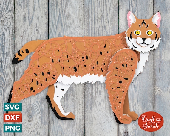 Bobcat SVG Layered Bob Cat Cutting File - Etsy