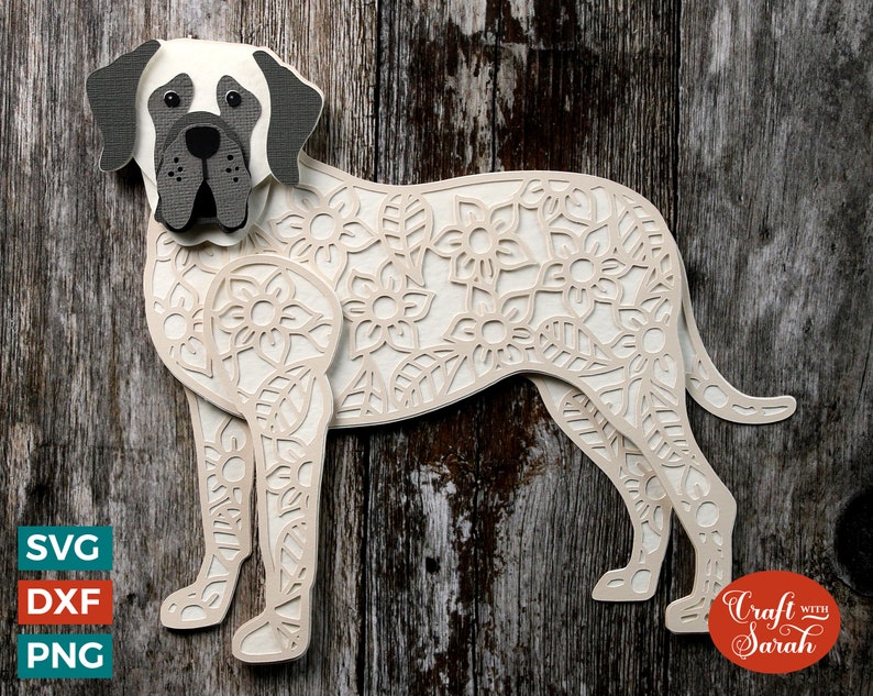 Mastiff Dog SVG Layered English Mastiff Dog Cutting File | Etsy
