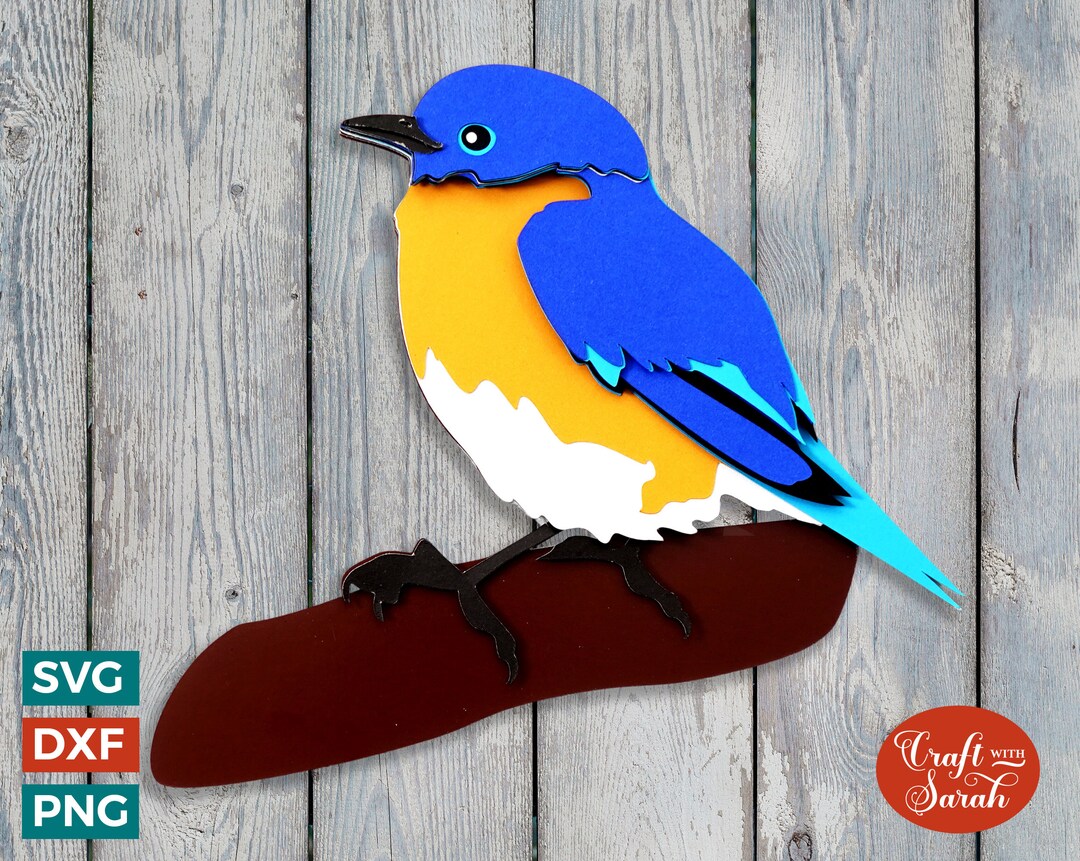 Bluebird SVG | 3D Layered Bluebird Cutting File - Etsy