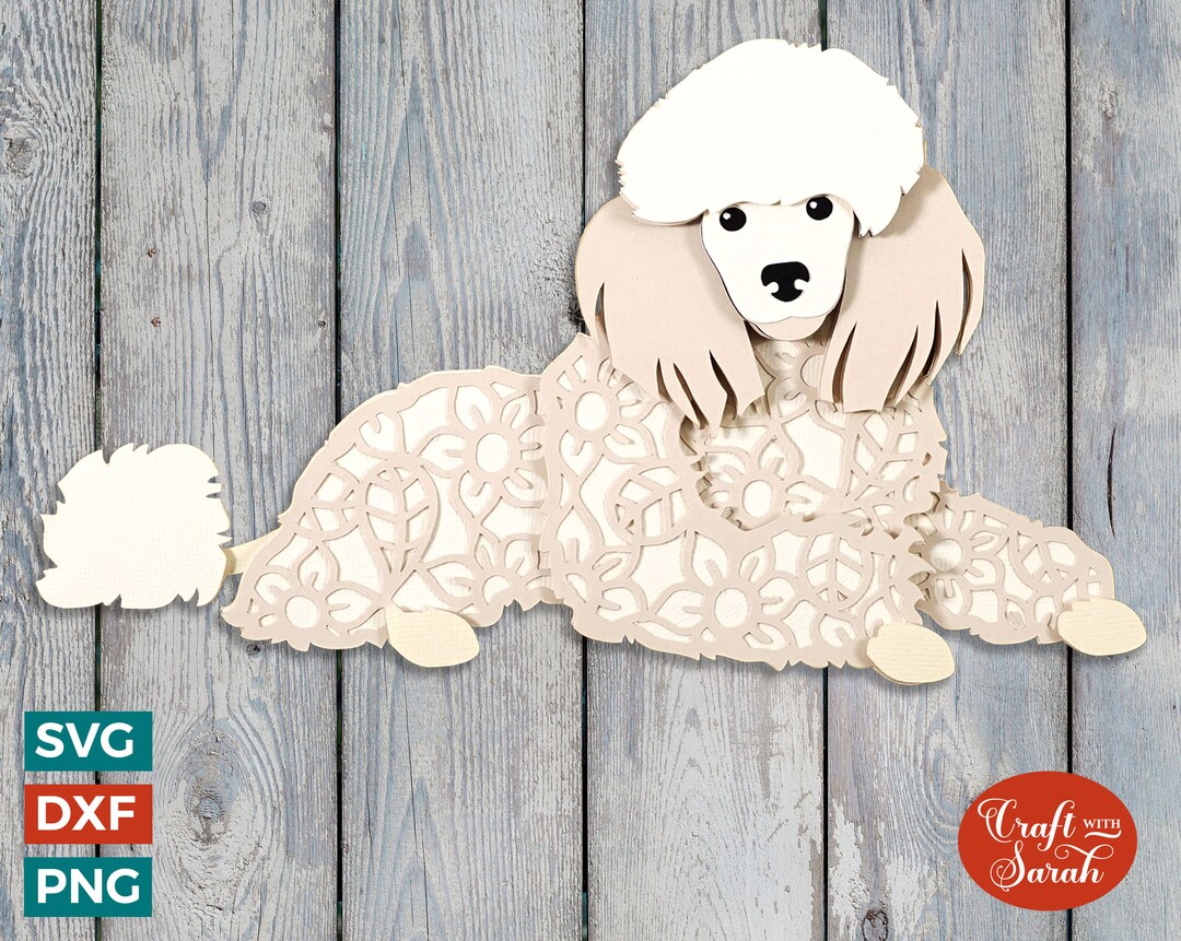 Poodle SVG | Layered Miniature Poodle Cutting File - Etsy