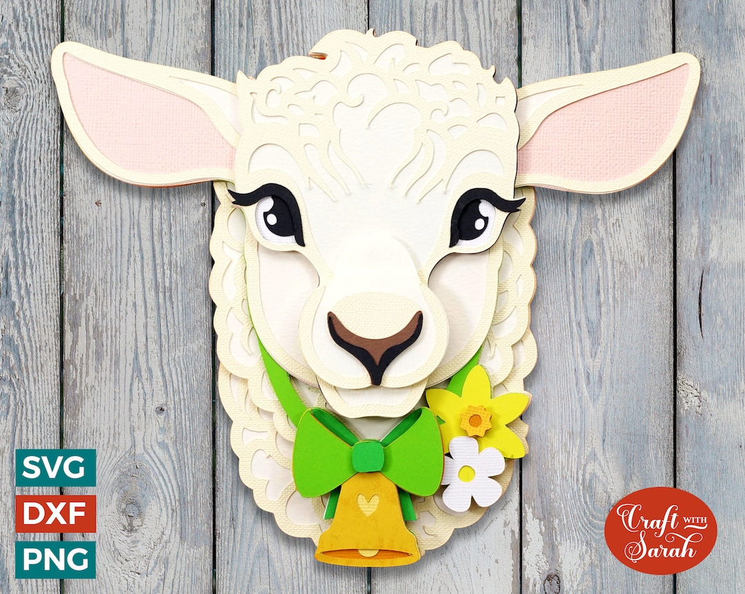 Lamb's Head SVG | 3D Easter Lamb Mandala Head Cutting File - Etsy