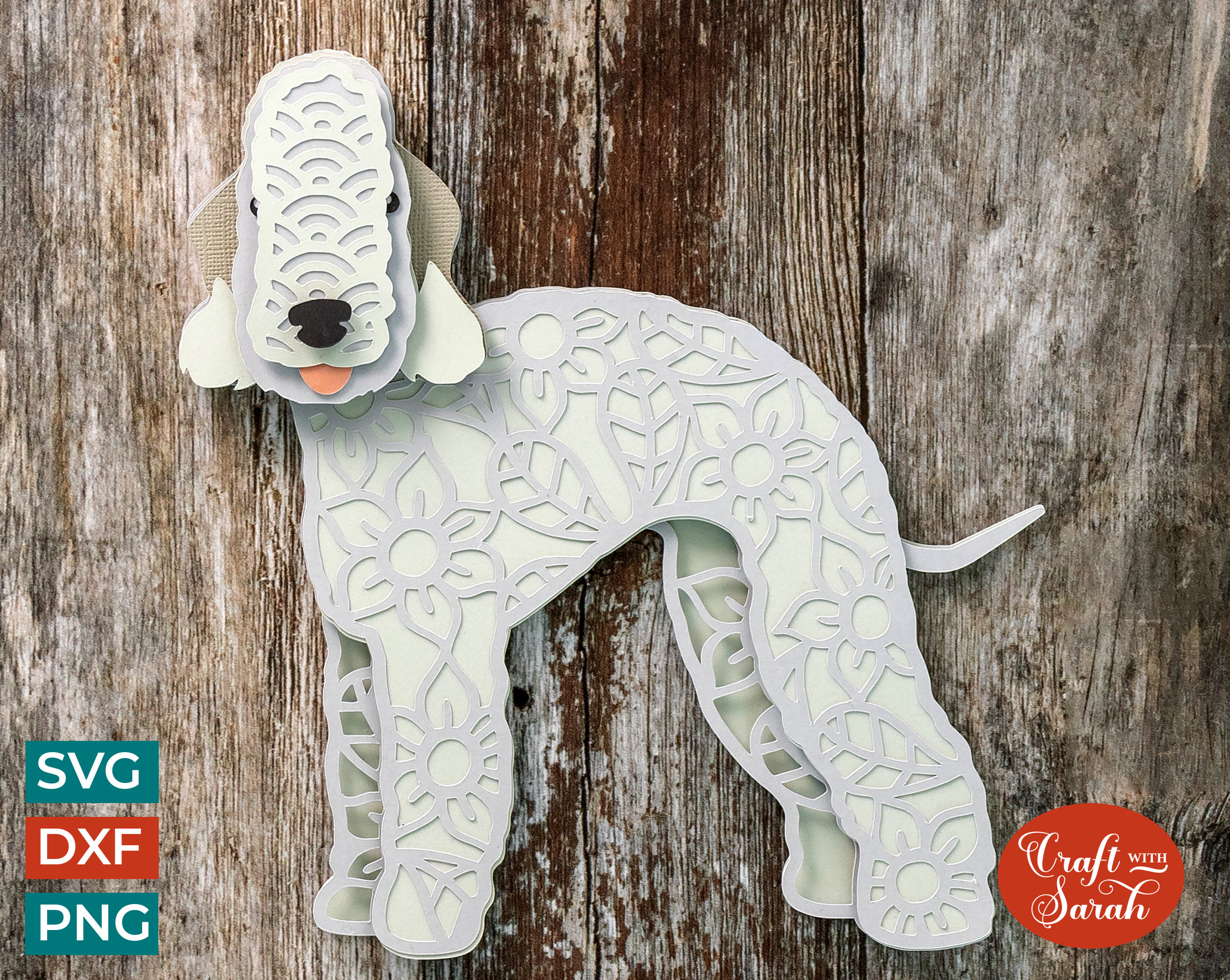 Bedlington Terrier SVG Layered Bedlington Dog Cutting File | Etsy