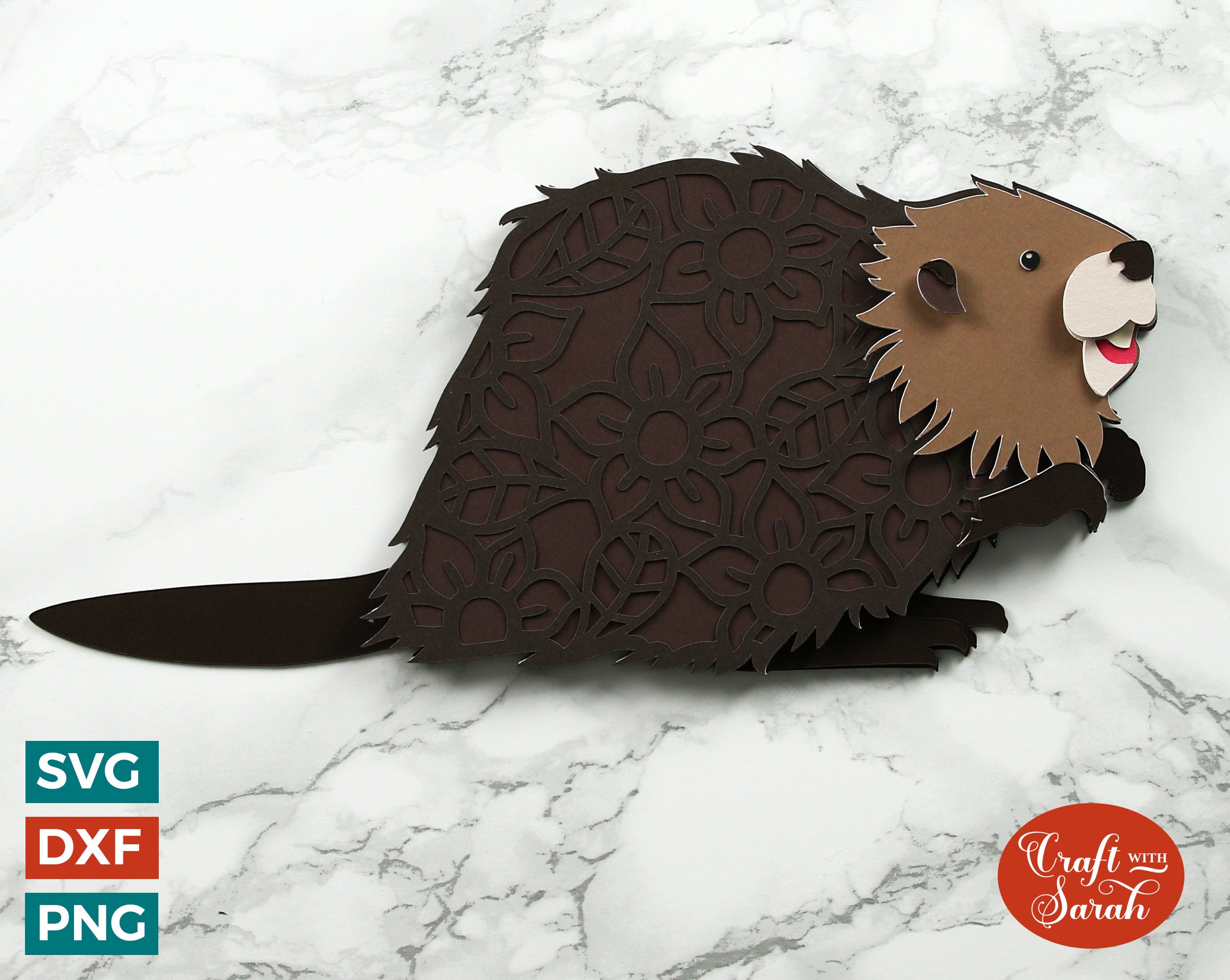 Beaver SVG Layered Woodland Beaver Cutting File | Etsy