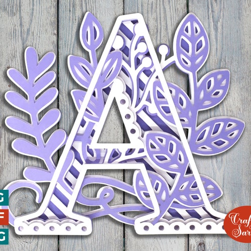 Letter C 3D Alphabet SVG for Cricut 3D SVG Letters C Monogram - Etsy