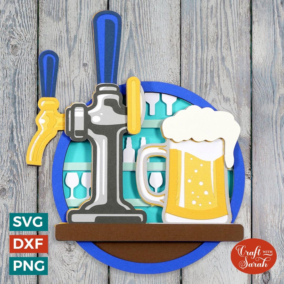 Beer Pump SVG | Layered Pint of Beer Cut Files - Etsy