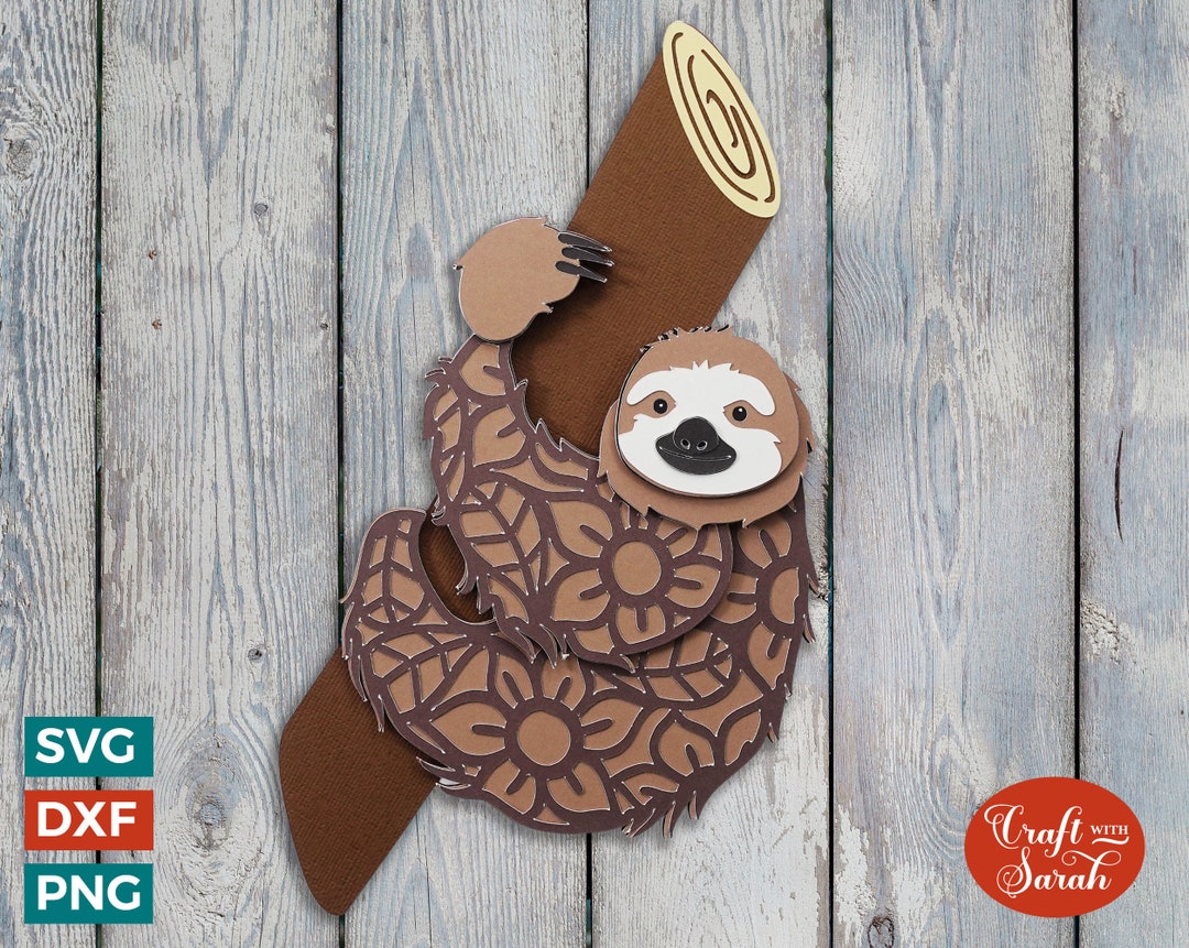 Sloth SVG | Layered Sloth Cutting File - Etsy