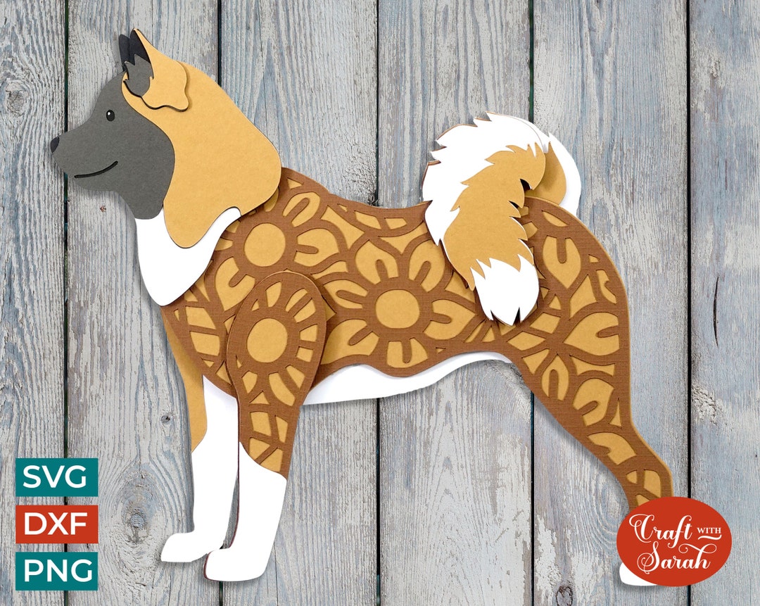Akita American Dog SVG | Layered Akita Cutting File - Etsy