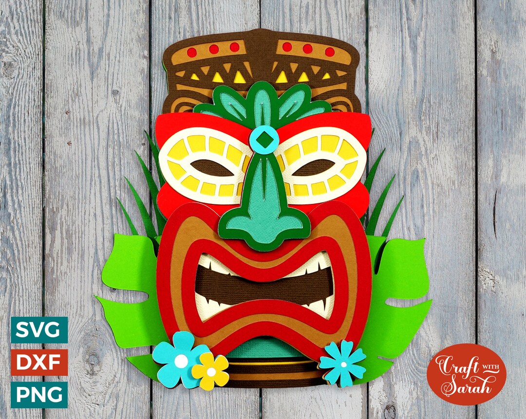 Tiki Statue SVG | Layered Tiki Cutting File - Etsy