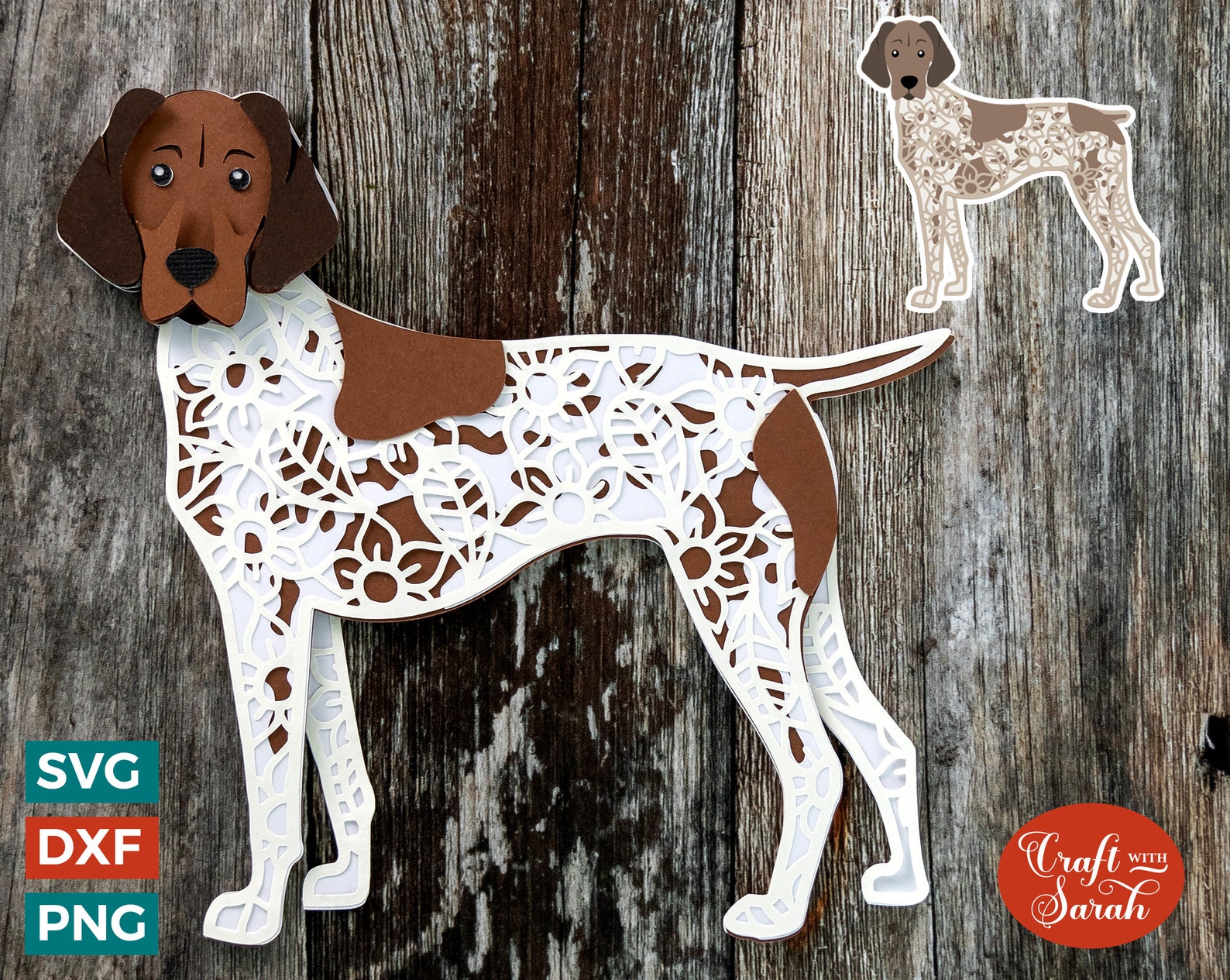 Pointer Dog SVG Layered Shorthaired Pointer Cutting File | Etsy